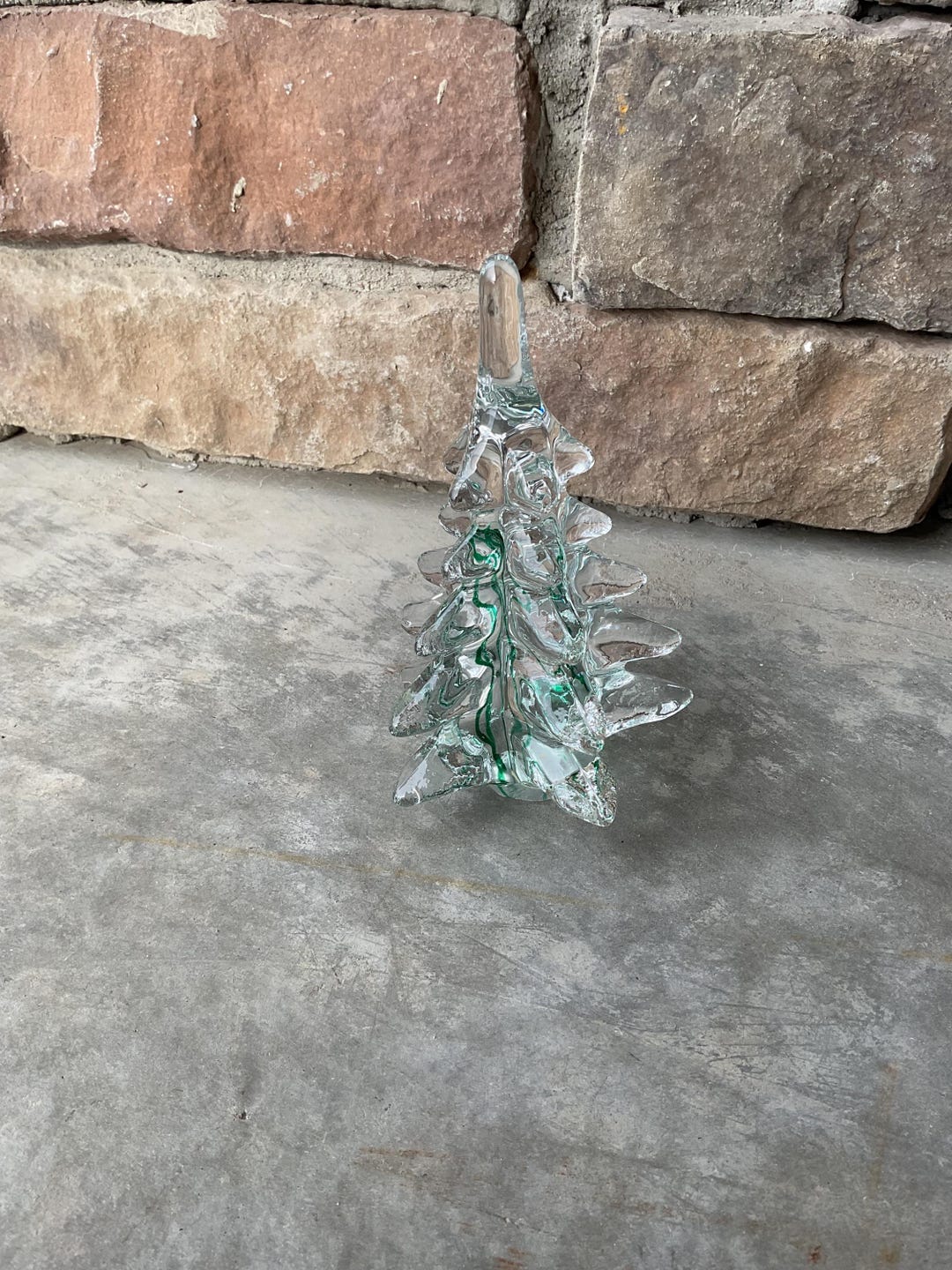Vintage Glass Pine Tree / Tree Glass / Holiday Decor / Christmas Tree ...