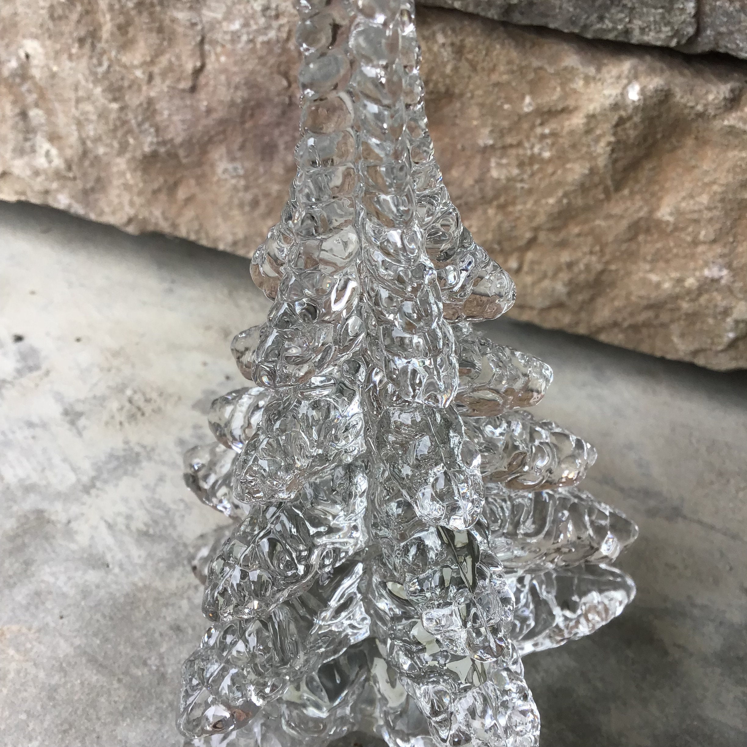 Vintage Glass Pine Tree / Tree Glass / Holiday Decor / - Etsy