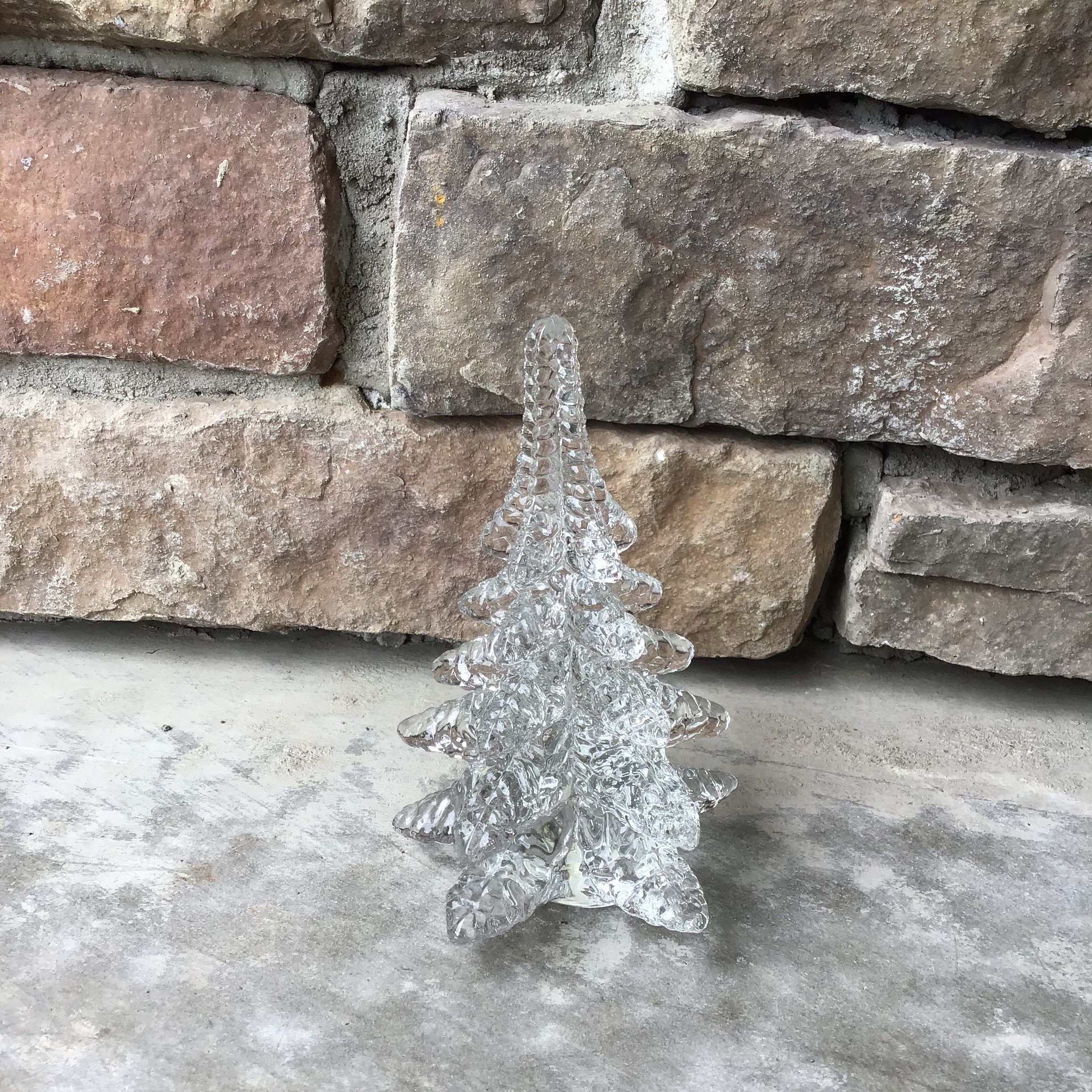 Vintage Glass Pine Tree / Tree Glass / Holiday Decor / - Etsy