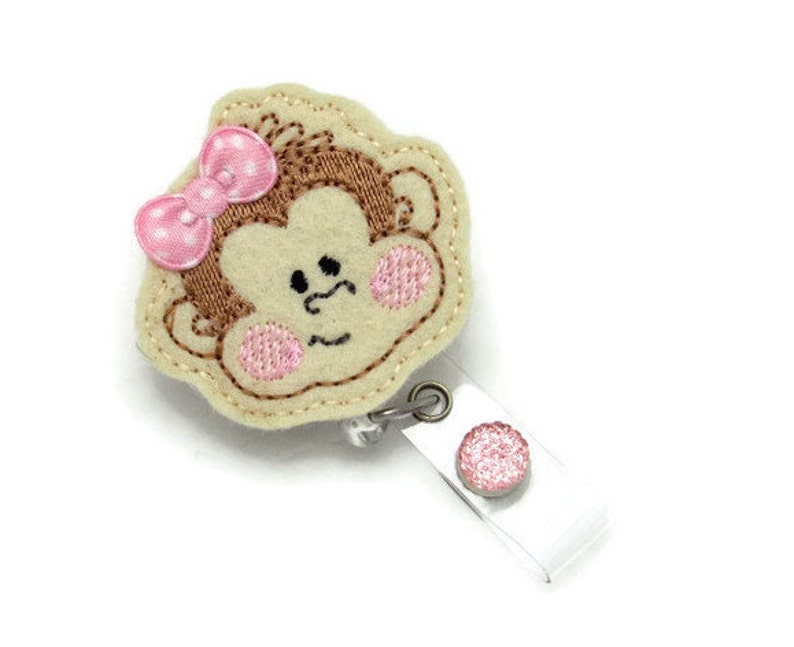 Monkey Badge Reel Monkey ID Badge Reel Monkey Name Badge | Etsy