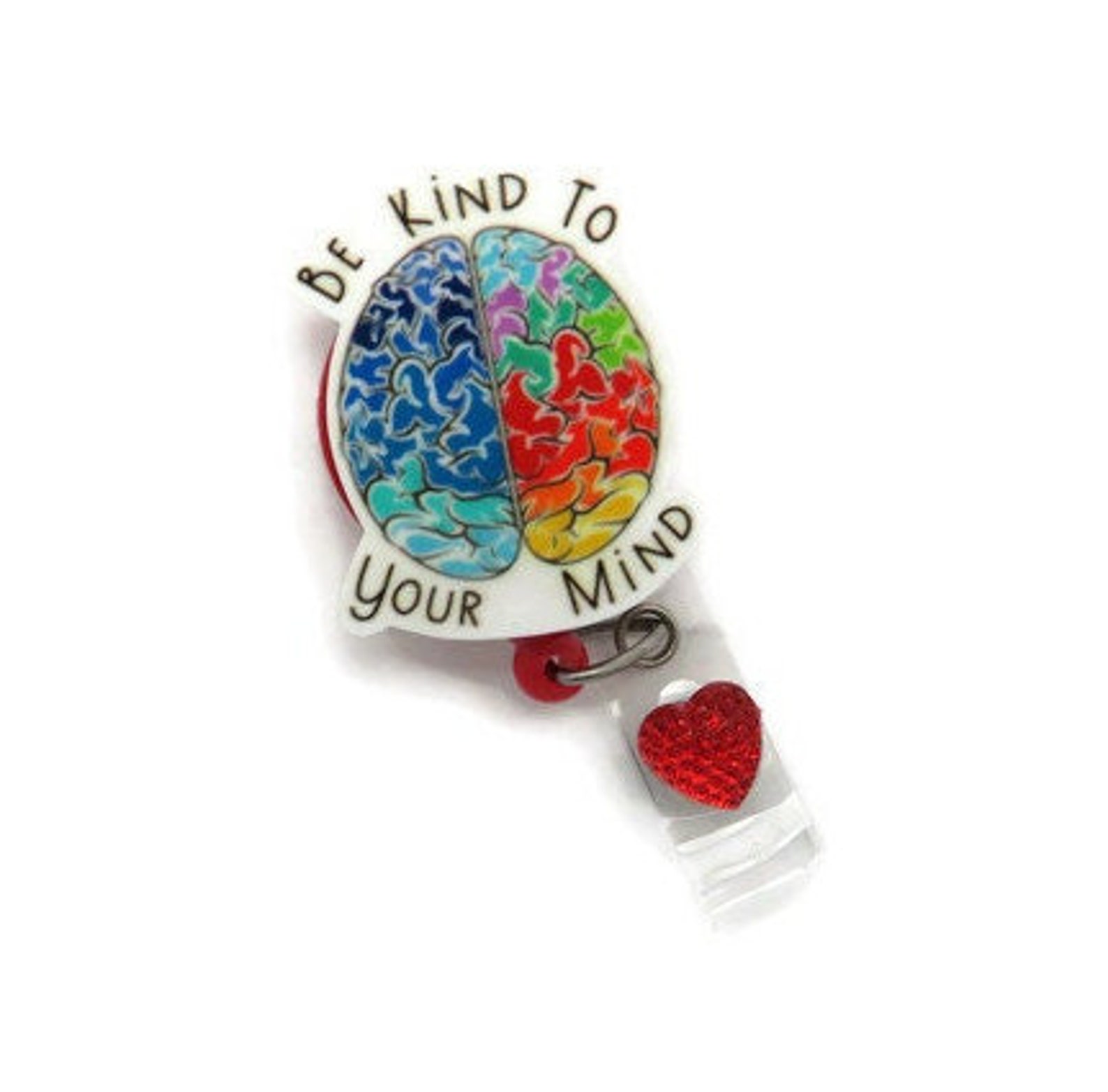 Brain Badge Reel Be Kind to Your Mind Badge Reel Neurology - Etsy