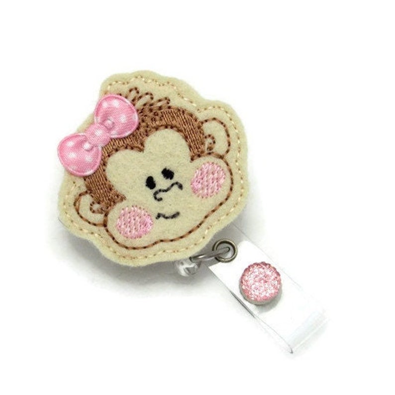 Monkey Badge Reel Monkey ID Badge Reel Monkey Name Badge - Etsy