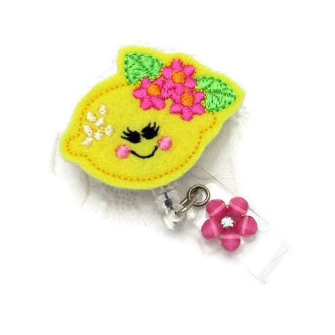 Lemon Badge Reel - Lemon Head Badge Reel - Cute Badge Reels - Dietitian ...