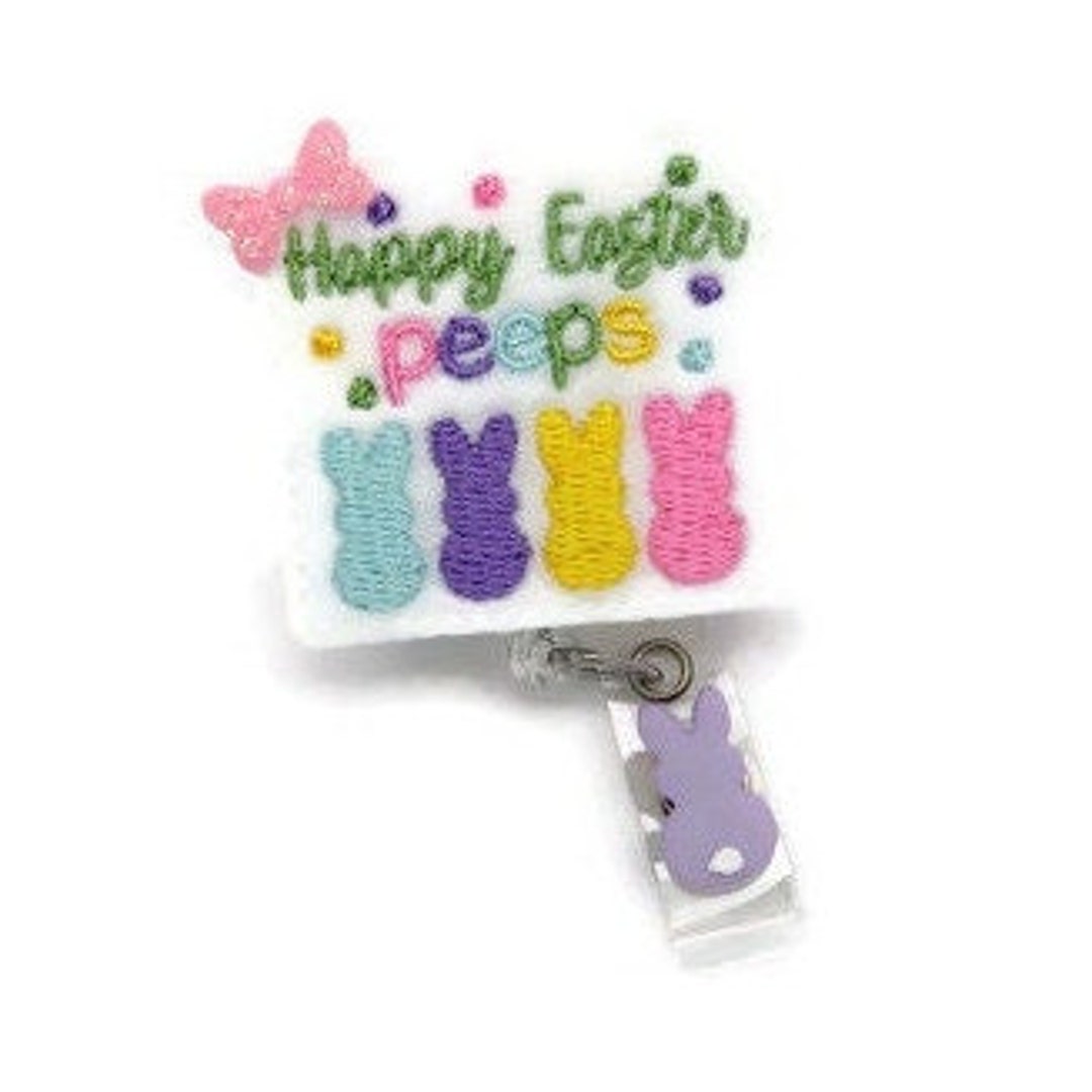 Easter Badge Reel Easter Peeps Badge Holder Easter Basket Stuffers ...