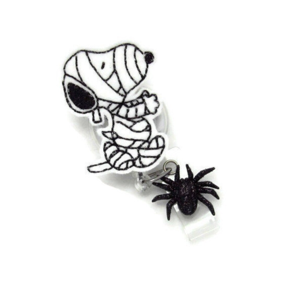 Mummy Badge Reel Mummy Puppy Badge Reel Halloween Badge Reel Cute Badge ...