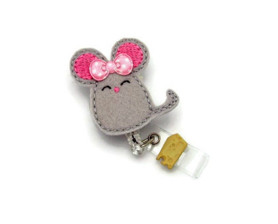 Mouse Badge Reel- Designer Badge Reels- Mouse Gifts- Cute Badge Reel ...