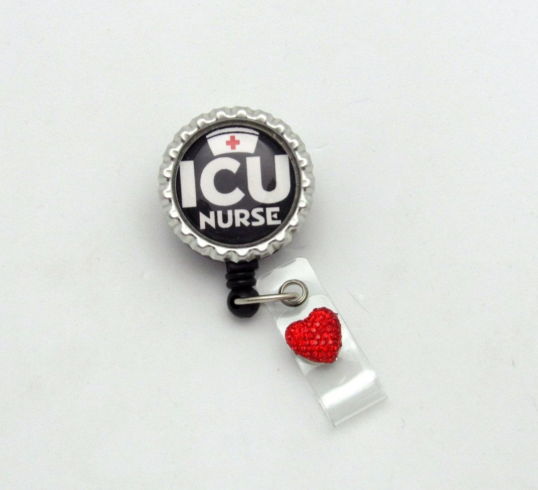 ICU Badge Reel - Intensive Care Badge Clip - Medical ID Holders ...