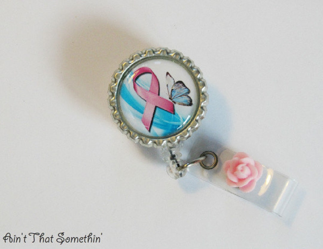 Awareness Ribbon With Butterfly Retractable Badge Reel - Etsy