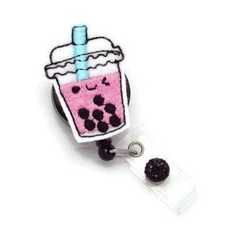 Bubble Tea Badge Reel Boba Tea Badge Reel Tapioca Tea | Etsy