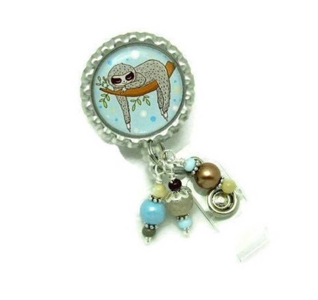 Sloth Badge Reel Badge Reel Badge Reel Jewelry Sloth Gifts Cute Badge ...