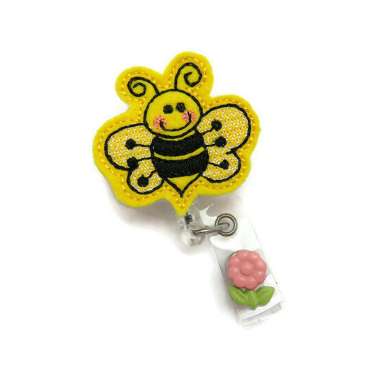 Bumble Bee Badge Reel - Bumble Bee Gifts - Bee Happy Badge Reel - Cute ...