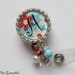 Personalized Flower Power Badge Reel With Bead Bundle - Etsy