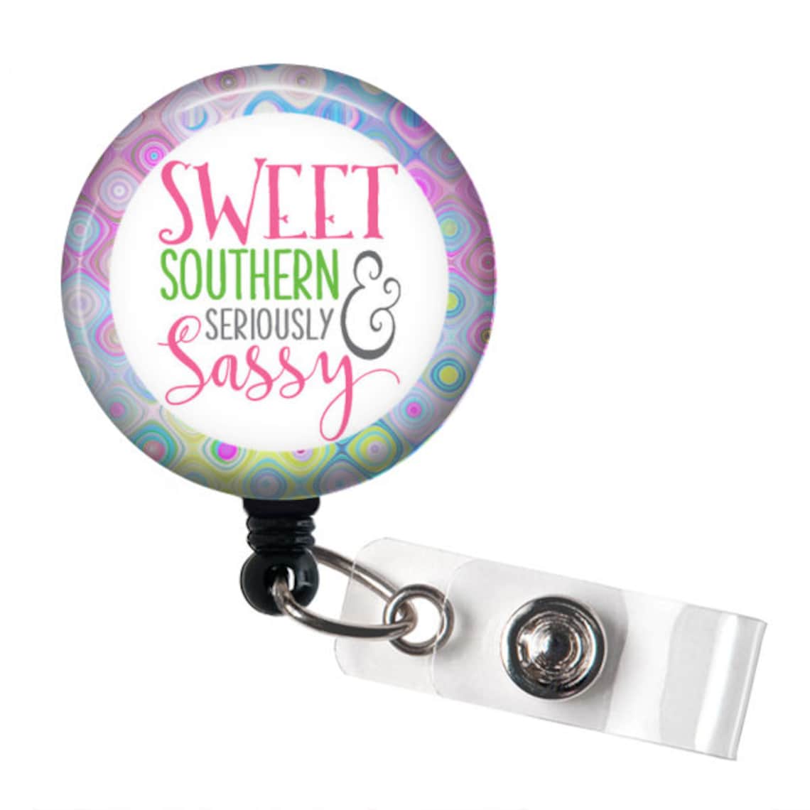 Sweet Southern Sassy Badge Reel Funny ID Badge Reels Cute | Etsy