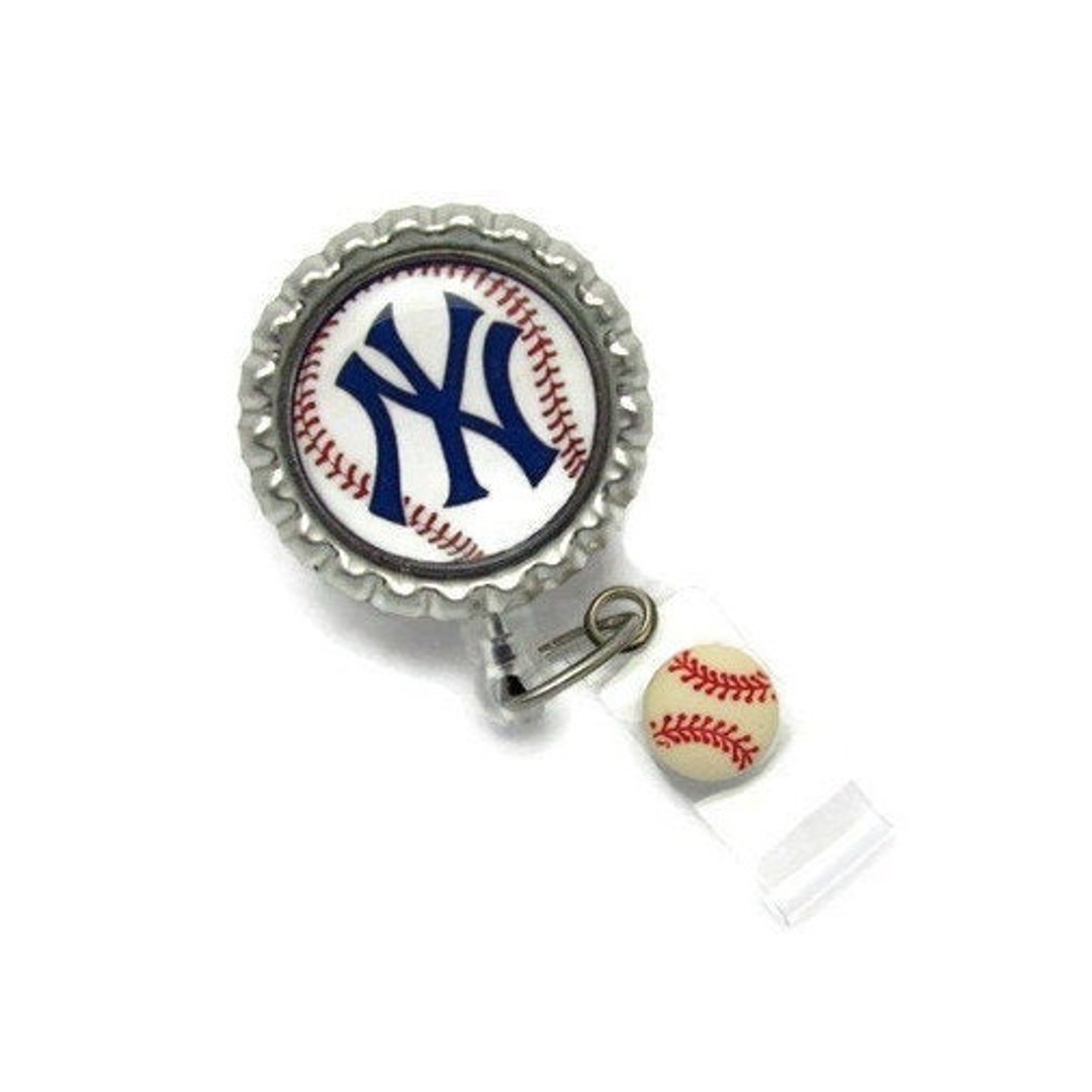 New York Baseball - Retractable Badge Reel - Sports Badge Clips ...