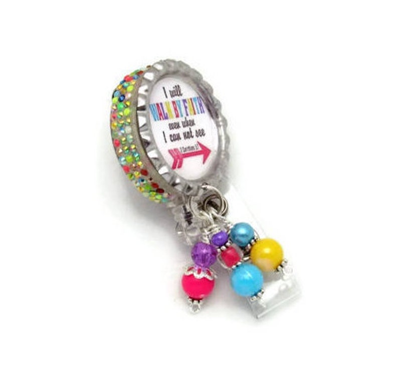 Walk by Faith Badge Reel Religious Badge Reel Faith ID | Etsy