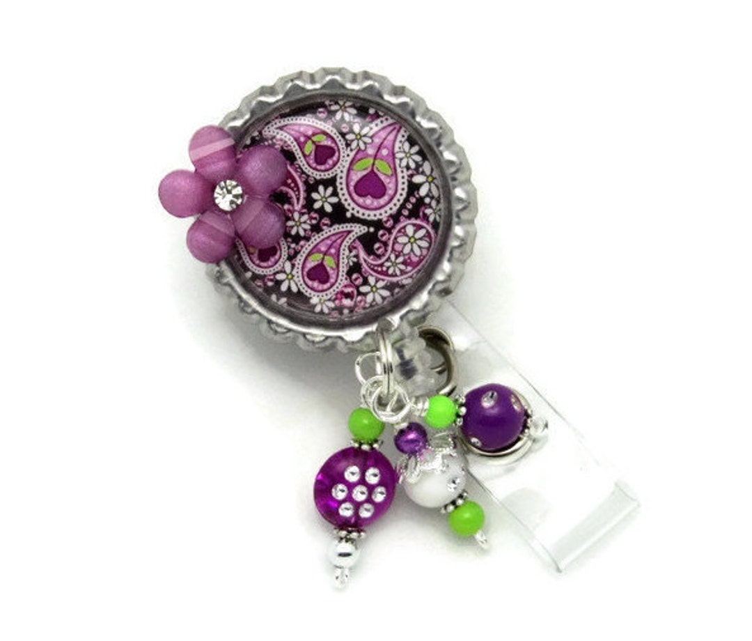 Paisley Badge Reel - Designer Badge Reels - Professional ID Wear ...