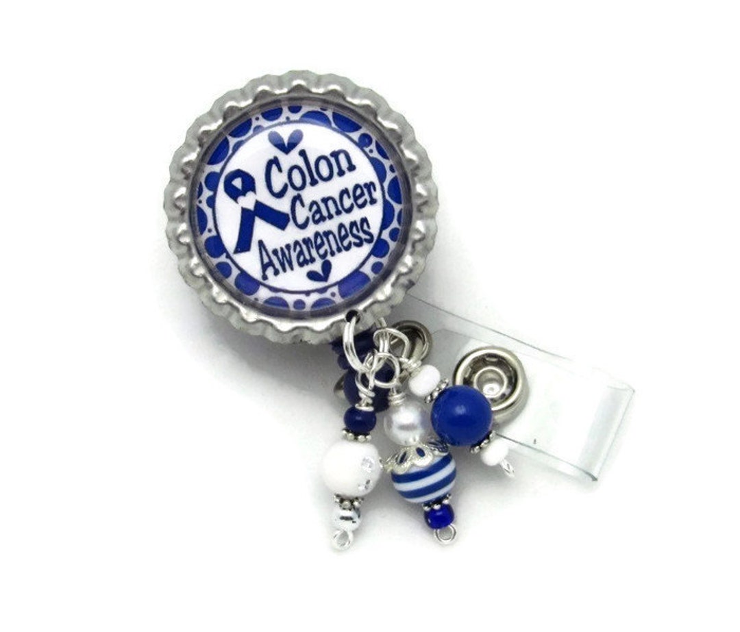 Colon Cancer Awareness Badge Reel - Awareness Badge Reels - Awareness ...