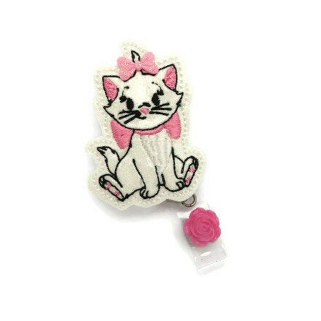 Cat Badge Reel - Glitter Badge Reel Gifts - Kitty Cat ID Badge Reel ...