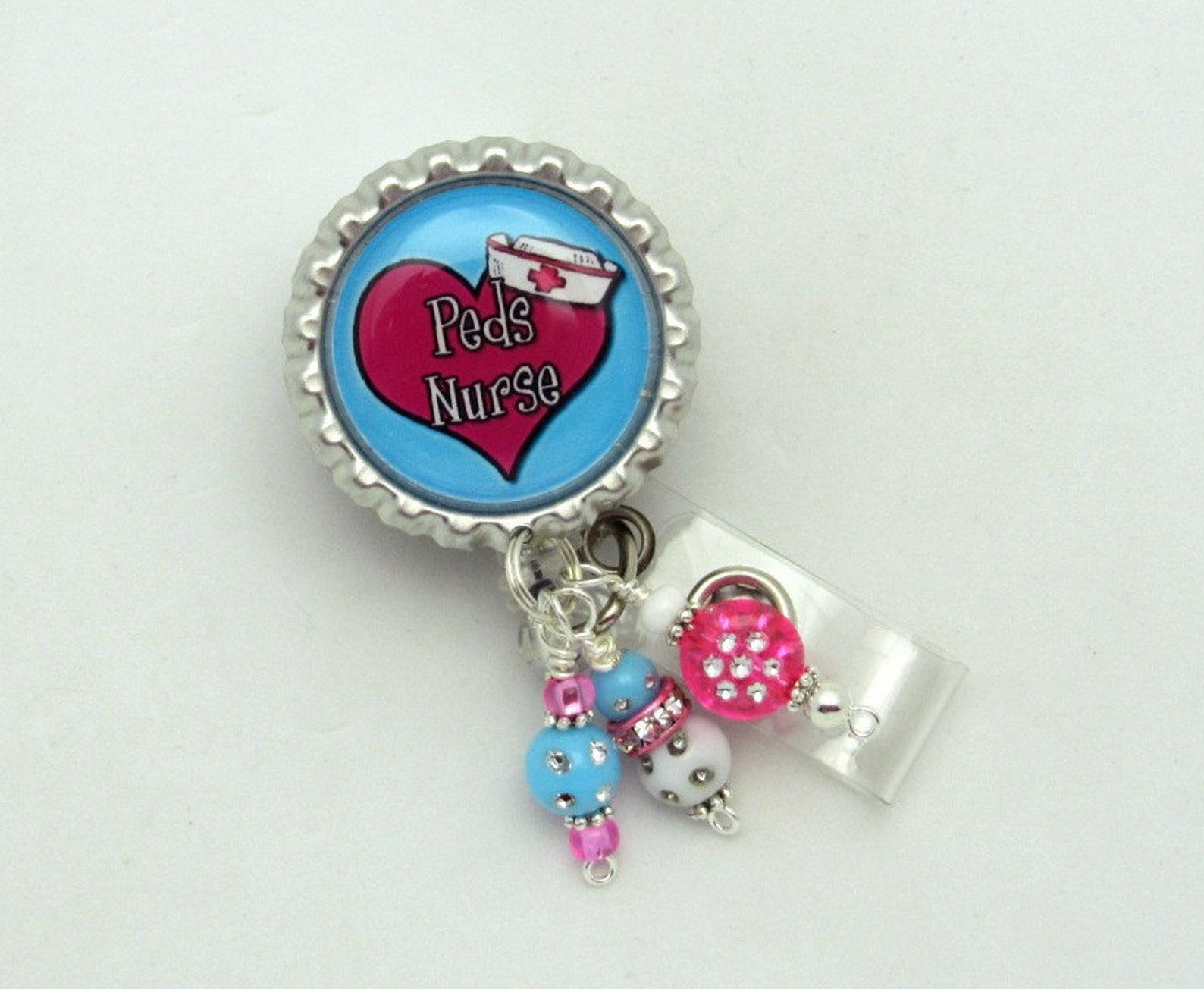 Pediatric Nurse Badge Reel Peds Nurse Badge Clip Pediatric | Etsy