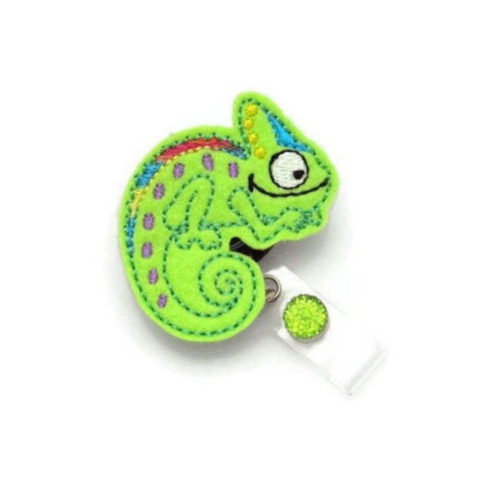 Chameleon Badge Reel Gecko Badge Reel Lizard Badge Reel | Etsy