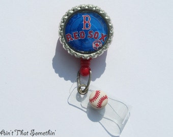Boston Red Sox Inspired Retractable Badge Reel Baseball | Etsy