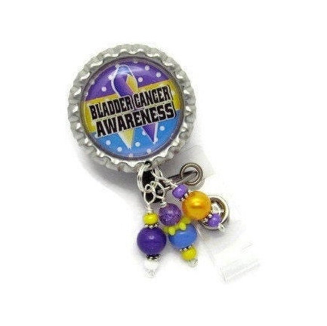 Bladder Cancer Awareness Retractable ID Badge Reel - Bladder Cancer ...