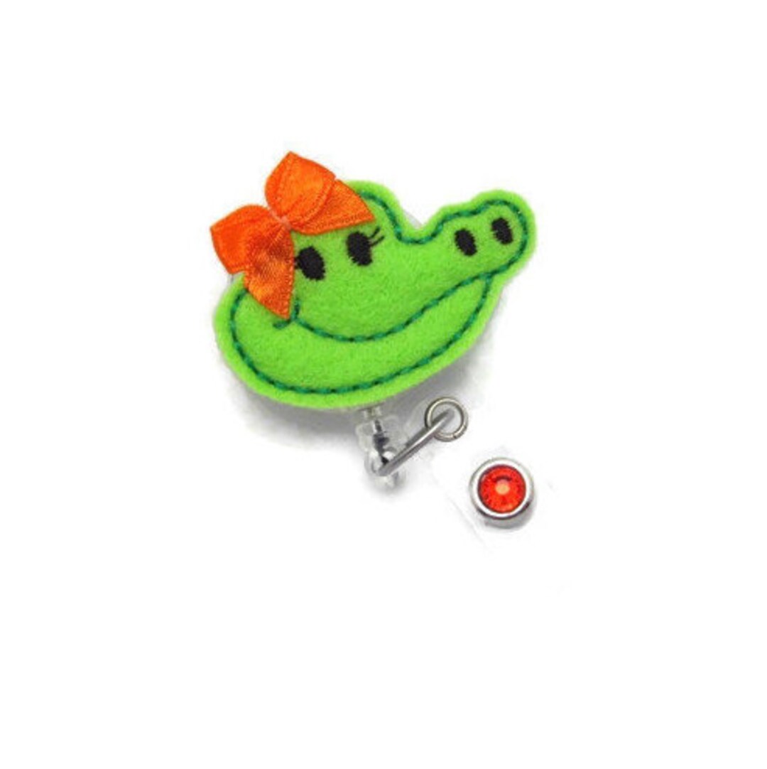 Gator Girl Badge Reels - Feltie Badge Clips - Felt Applique ID Holders ...
