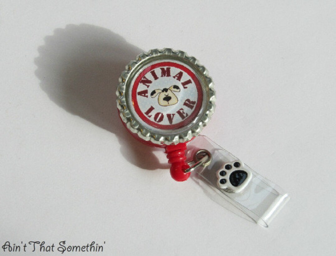 Animal Lover Retractable Badge Reel - Animal Lover Badge Reel - Fun ...