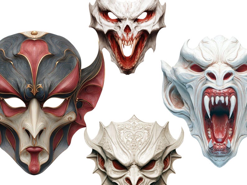 Vampire Masks Printable | Halloween Vampire Costume for Kids | Gothic ...
