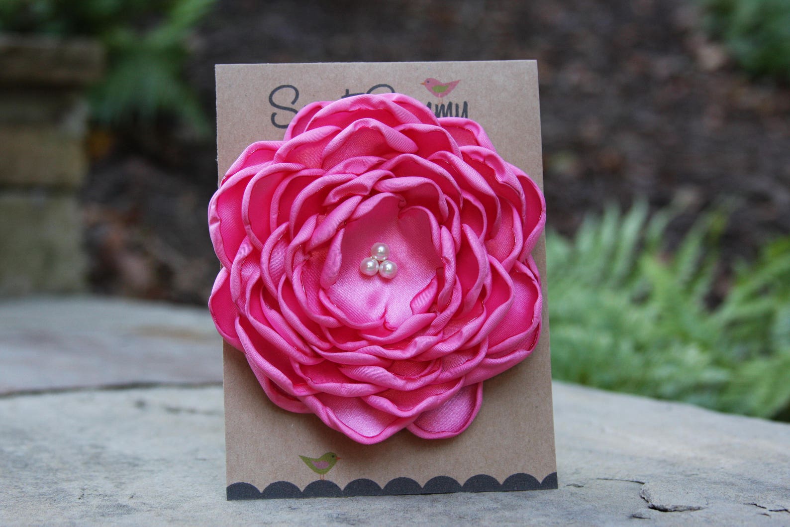 34 Colors Large Satin Flower Pin Pink Satin Flower Pin AKA - Etsy