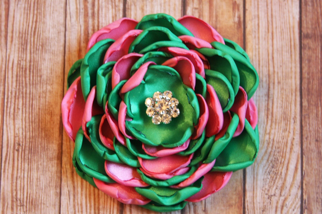34 Colors Large Satin Flower Pin Satin Flower Pin With - Etsy