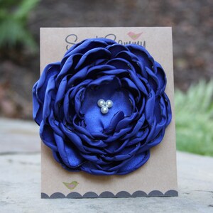34 Colors Large Satin Flower Pin, Royal Blue Satin Flower Pin, Flower ...