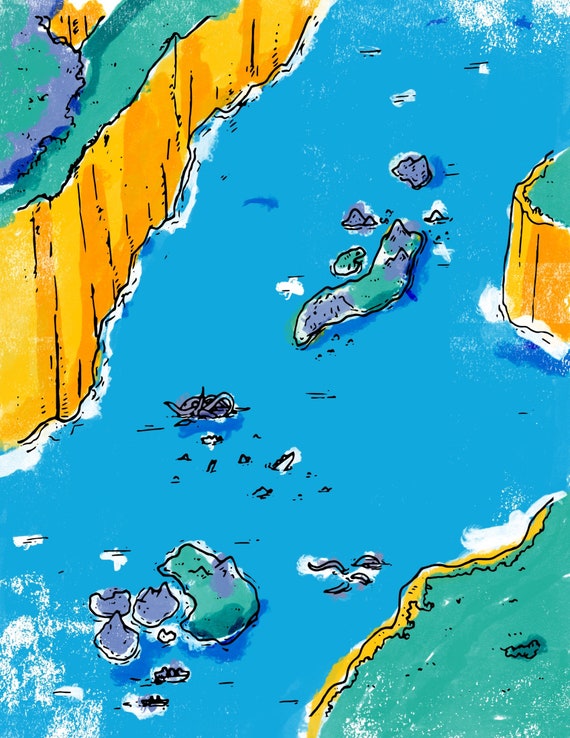 Oceania Map Coloring Pages | Etsy