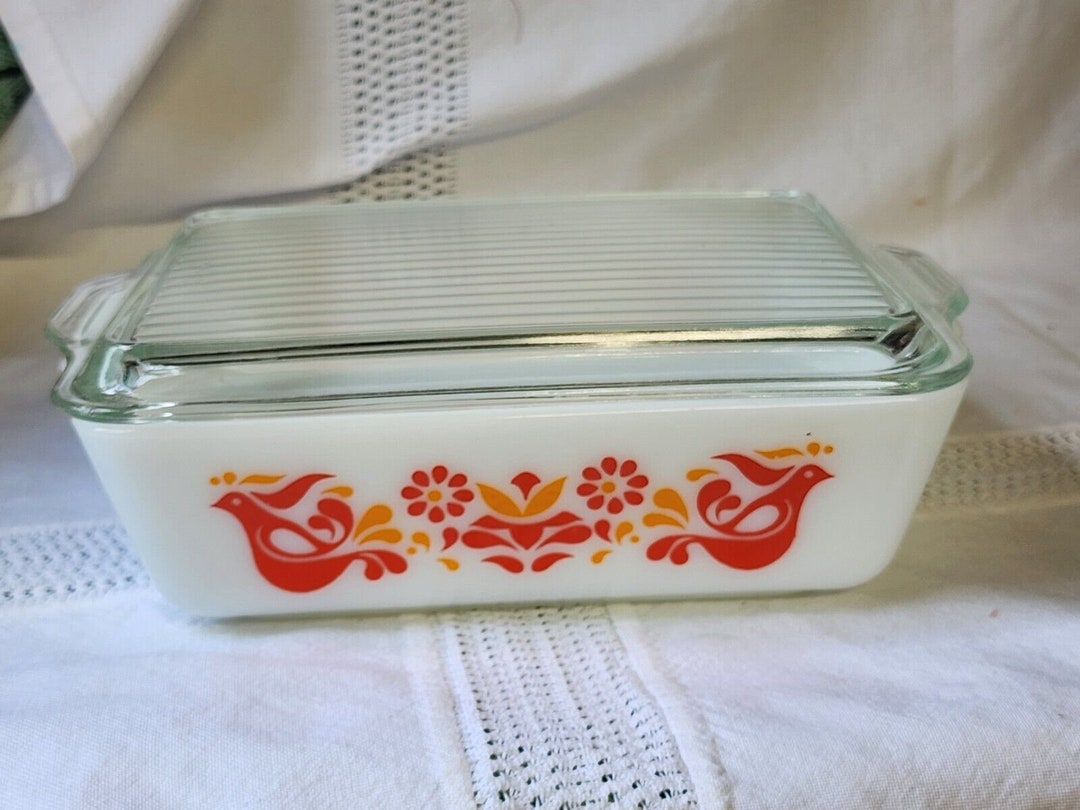 Pyrex Friendship Refrigerator Dish 1 1/2 Quart Glass Lid EUC 503 ...