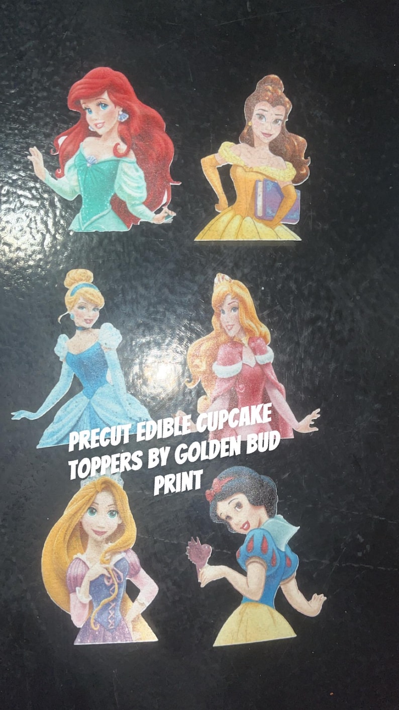 Princess Edible Image Wafer Sheets for Cupcake Toppers!! (set of 6) - Etsy