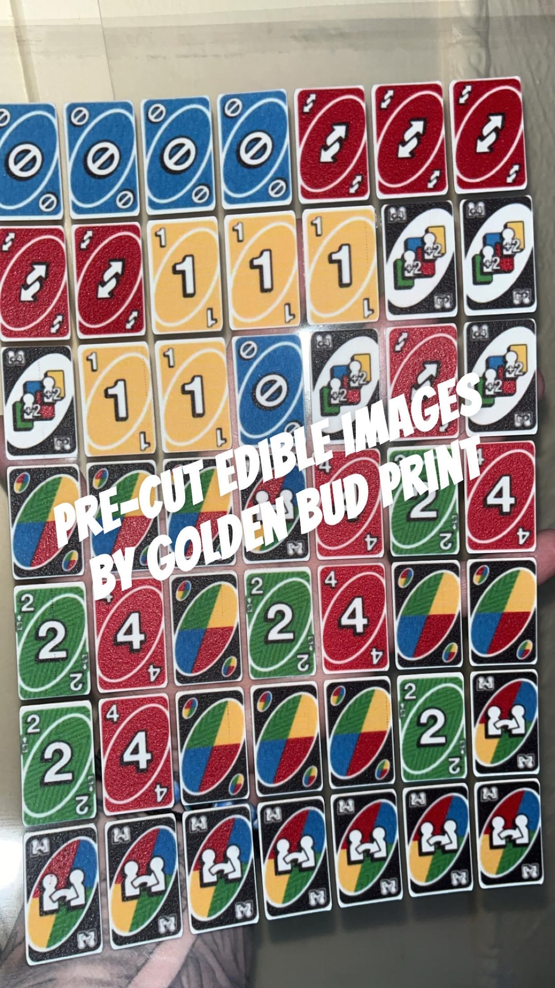 Uno Card Edible Images on Icing Sheets. Available in Multiple Sizes - Etsy