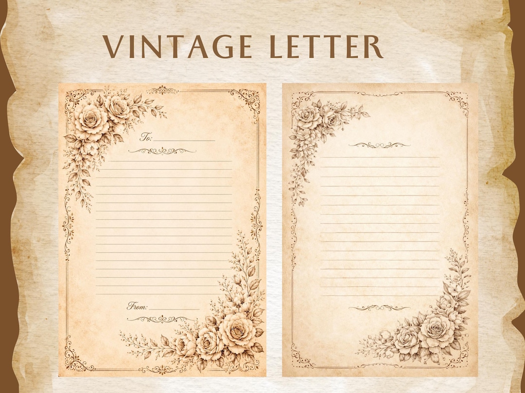 Vintage Floral Letter Paper Printable | Antique Stationery Writing ...