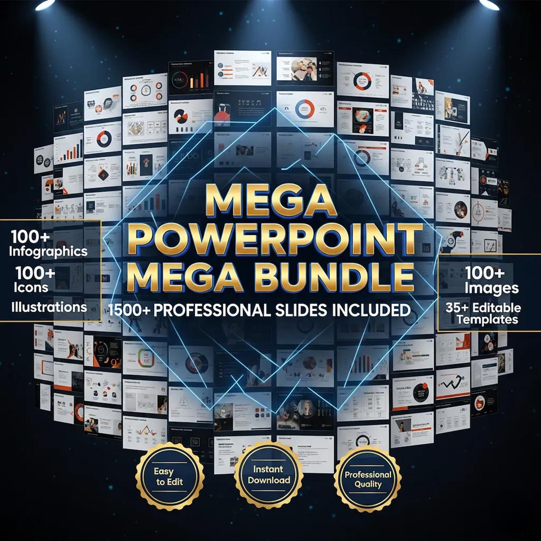 Powerpoint Mega Bundle | 1500+ Presentation Templates (digital Download ...