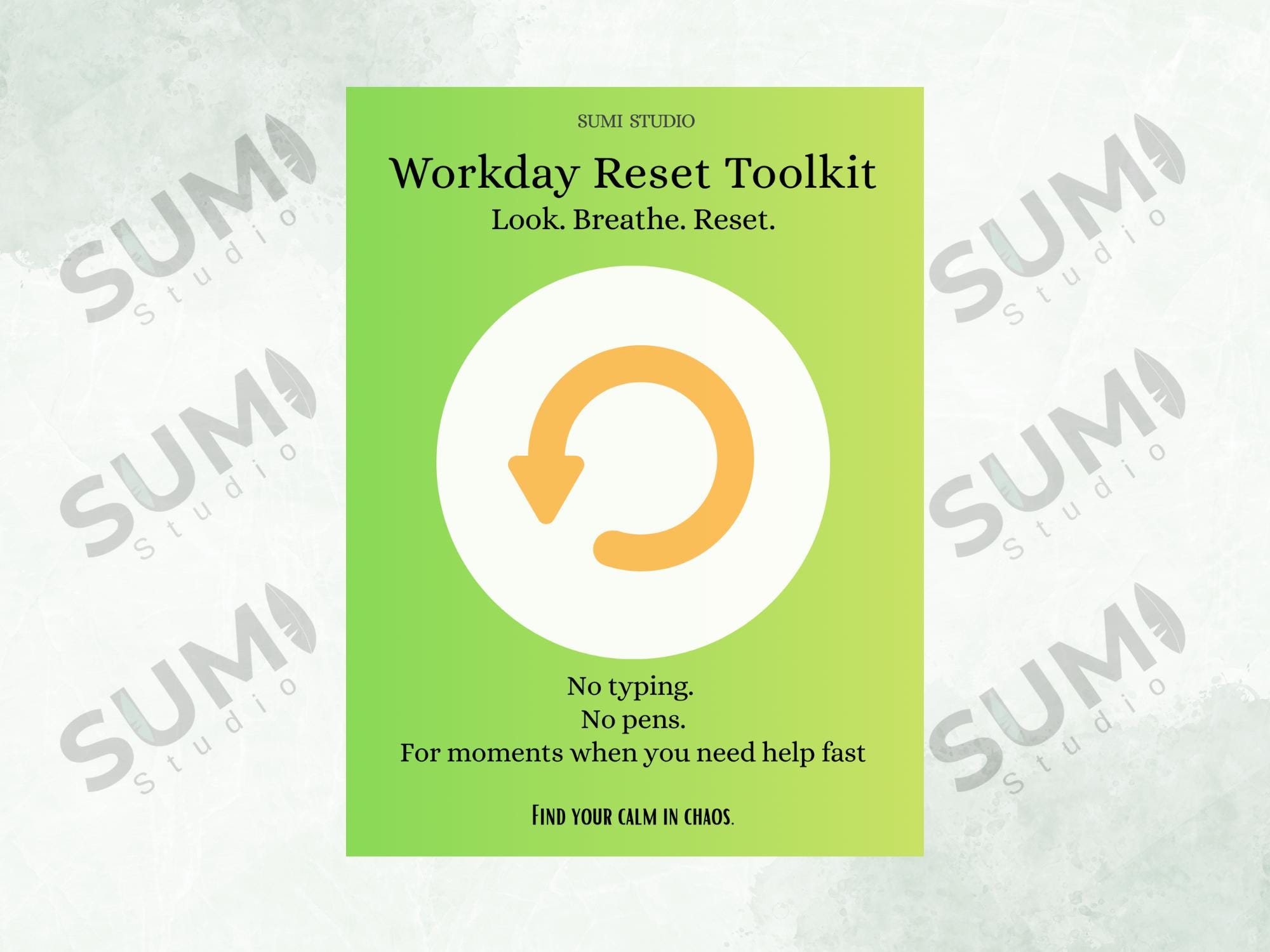 Workday Reset Toolkit | Visual Calm Guide for Anxiety & Burnout Digital ...