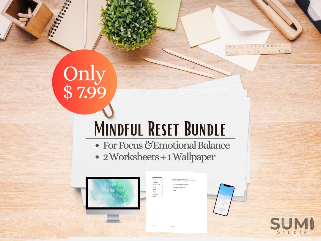 Focus Reset Toolkit | Emotional Balance｜anxiety Relief | ADHD Friendly ...