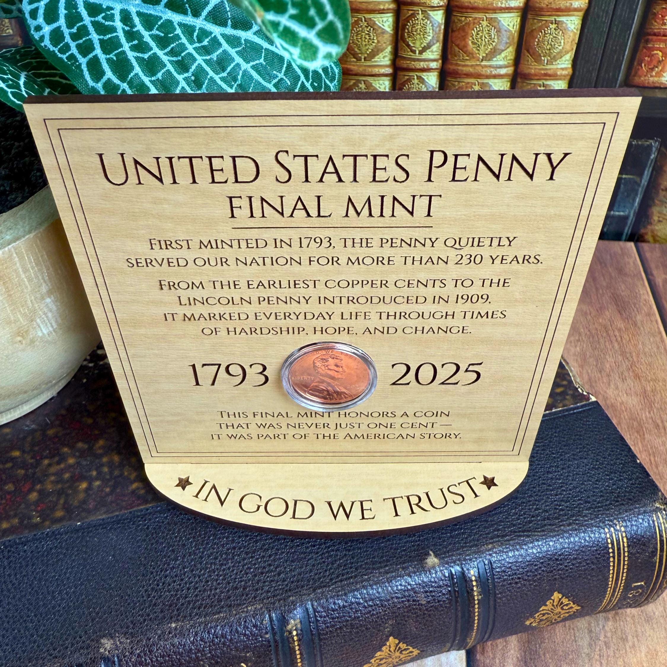2025 Penny Display – Final Mint of the U.S. Penny - Etsy