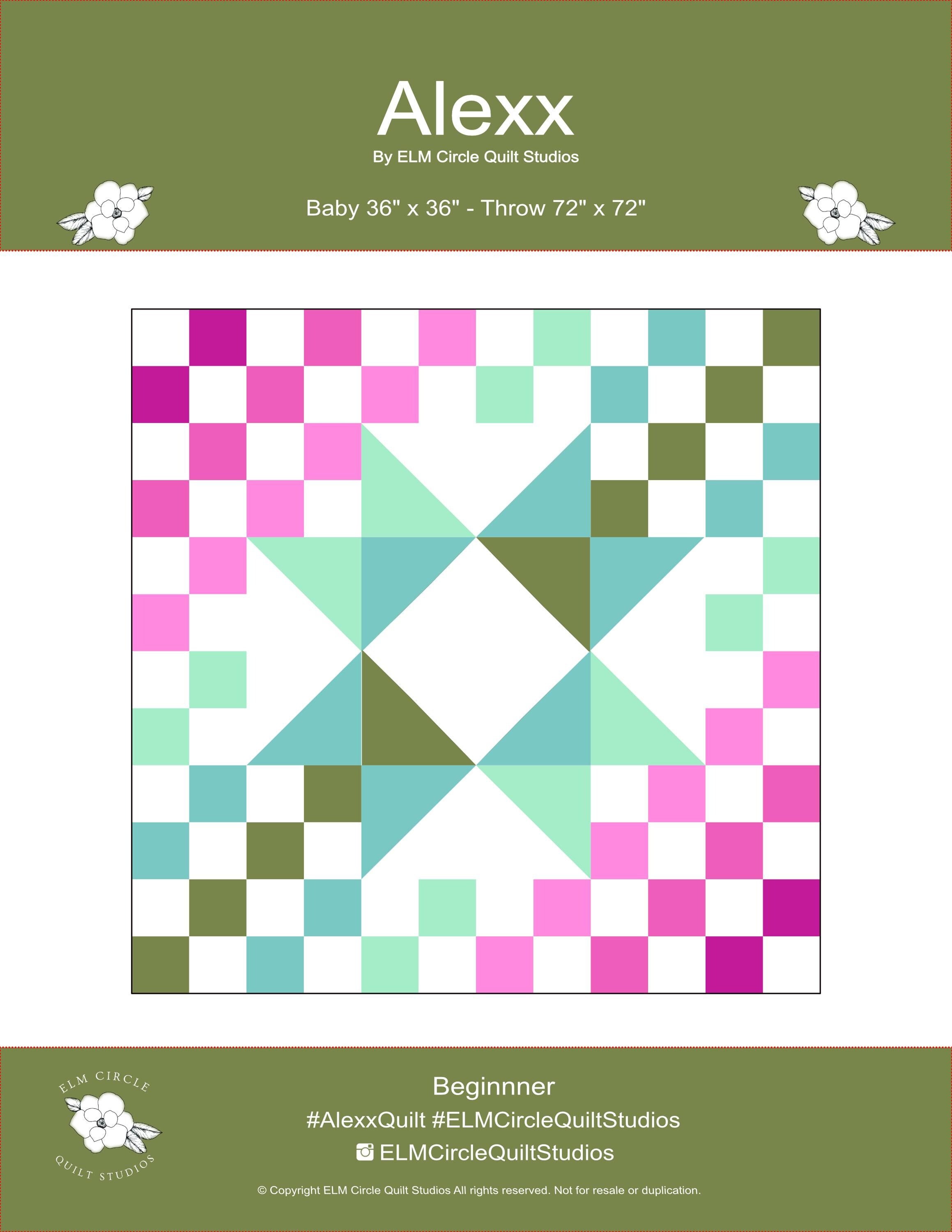 Alexx Quilt Pattern Downloadable PDF - Etsy