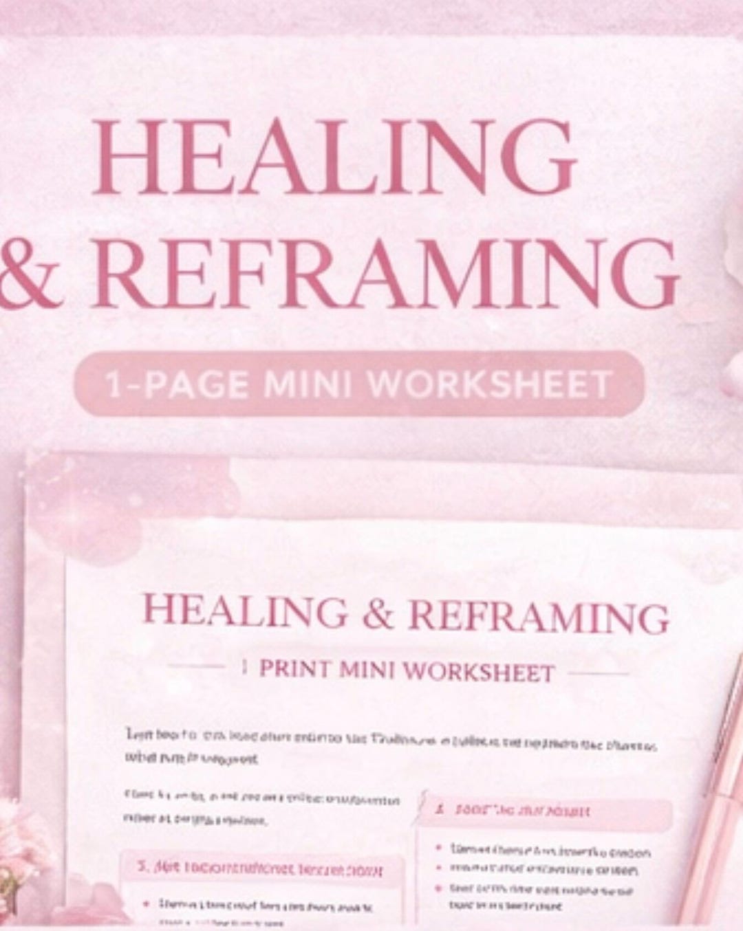 Thought Reframing Worksheet | Emotional Healing, Mindset Shift (PDF ...