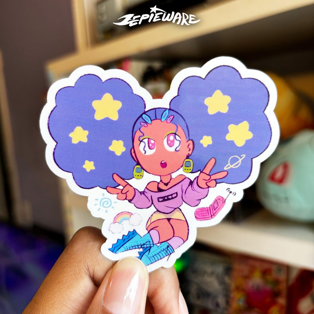 Afro Puff Sticker - Etsy