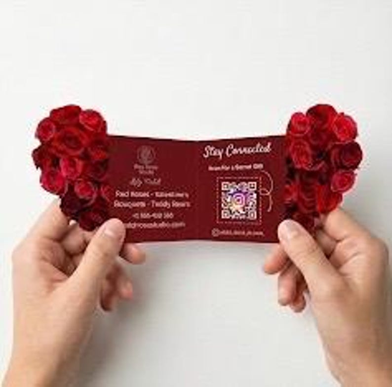 DIY Die-cut 3 Variations Bundle QR Code Business Card | Unique Foldable ...