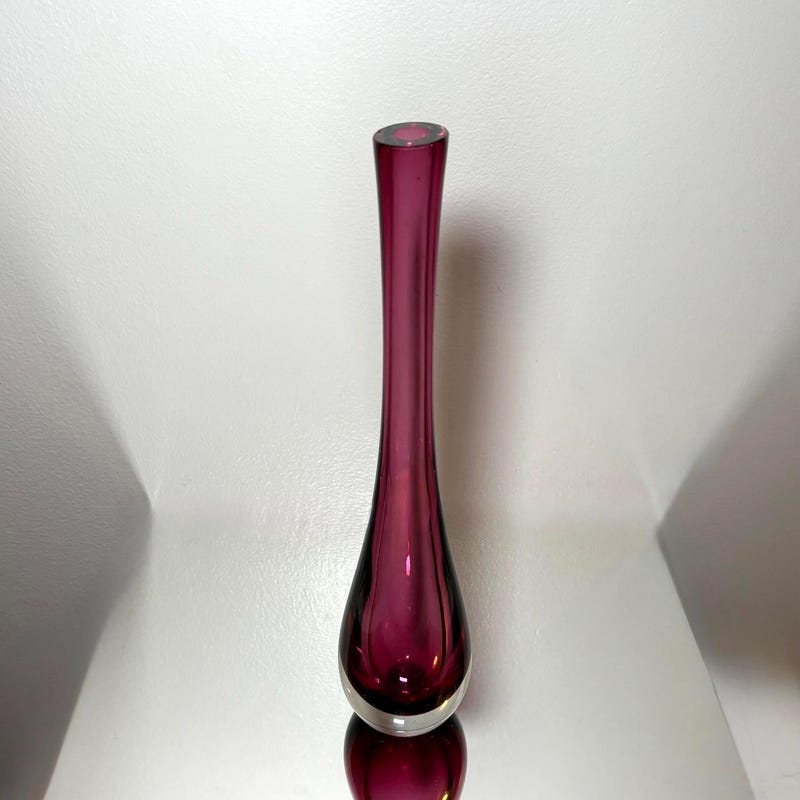 Amethyst Mcm Glass Vase - Etsy