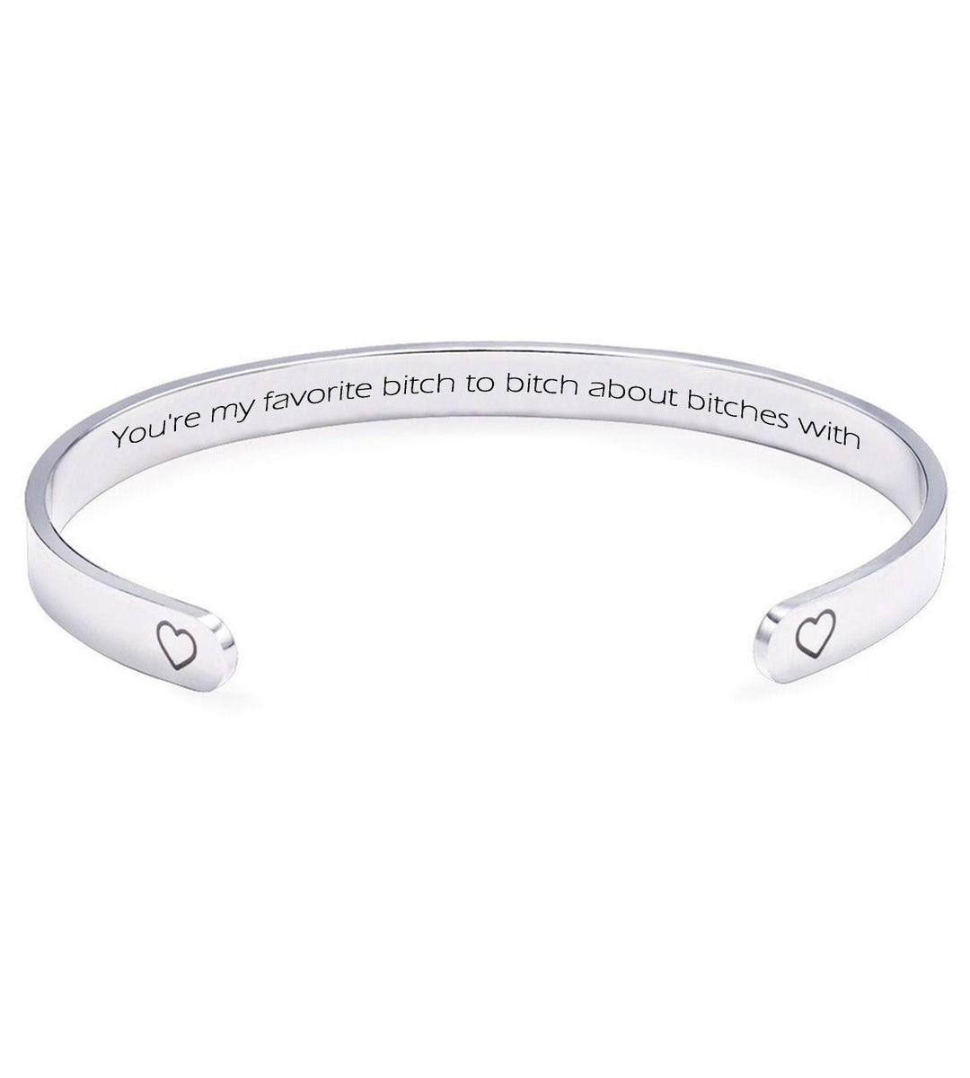 Funny Friend Cuff Bracelet: Hidden Message, Stainless Steel - Etsy ...