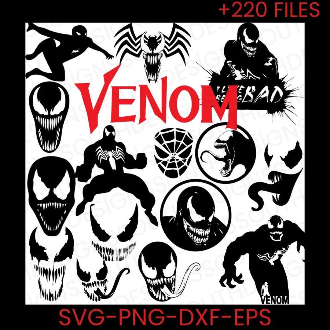 Venom Svg Bundle - Png-svg-dxf-eps Files Digital Download - Etsy