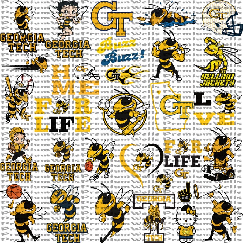 Yellow Jackets Svg Bundle, Georgia Tech SVG Png Clipart, Cut Files for ...