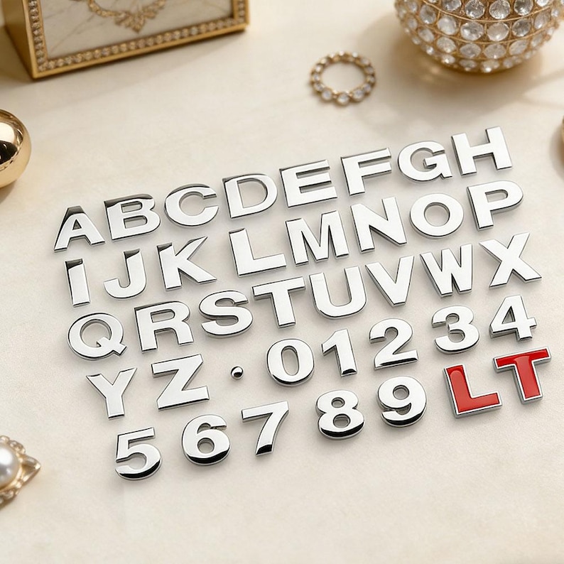 Custom Metal Chrome Letters Numbers Names Car Emblem Badge Stickers - Etsy